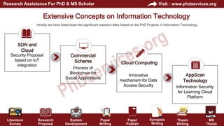 PhD Projects in Information Technology Research Guidance | PPT