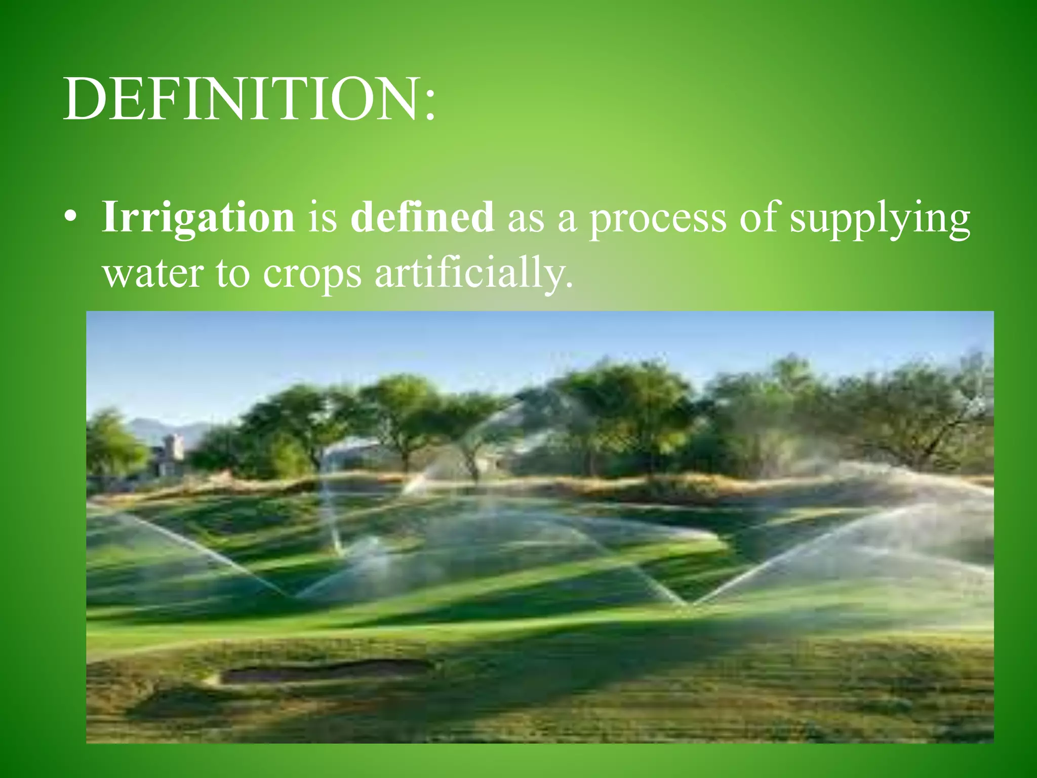 IRRIGATION ENGINEERING | PPTX