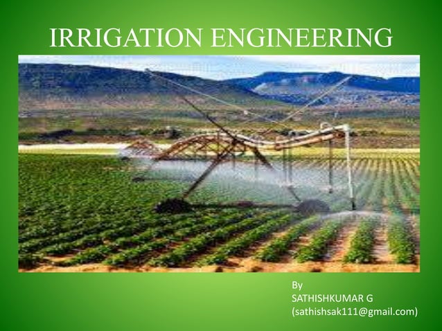 IRRIGATION ENGINEERING | PPT