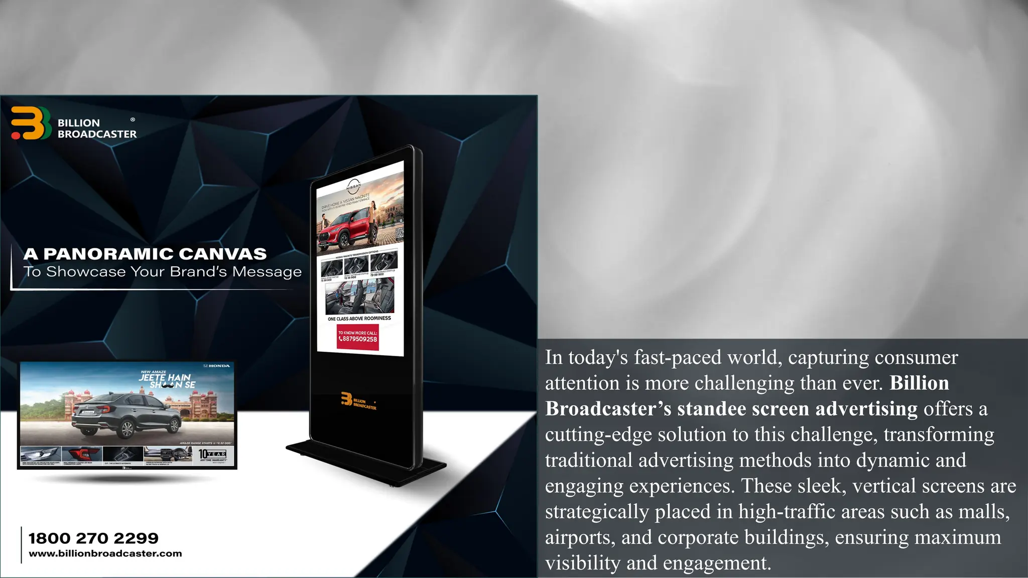 Billion Broadcaster Standee Screen Advertising Revolutionizing Brand ...