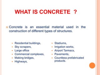 Advancement of concrete technology | PPTX
