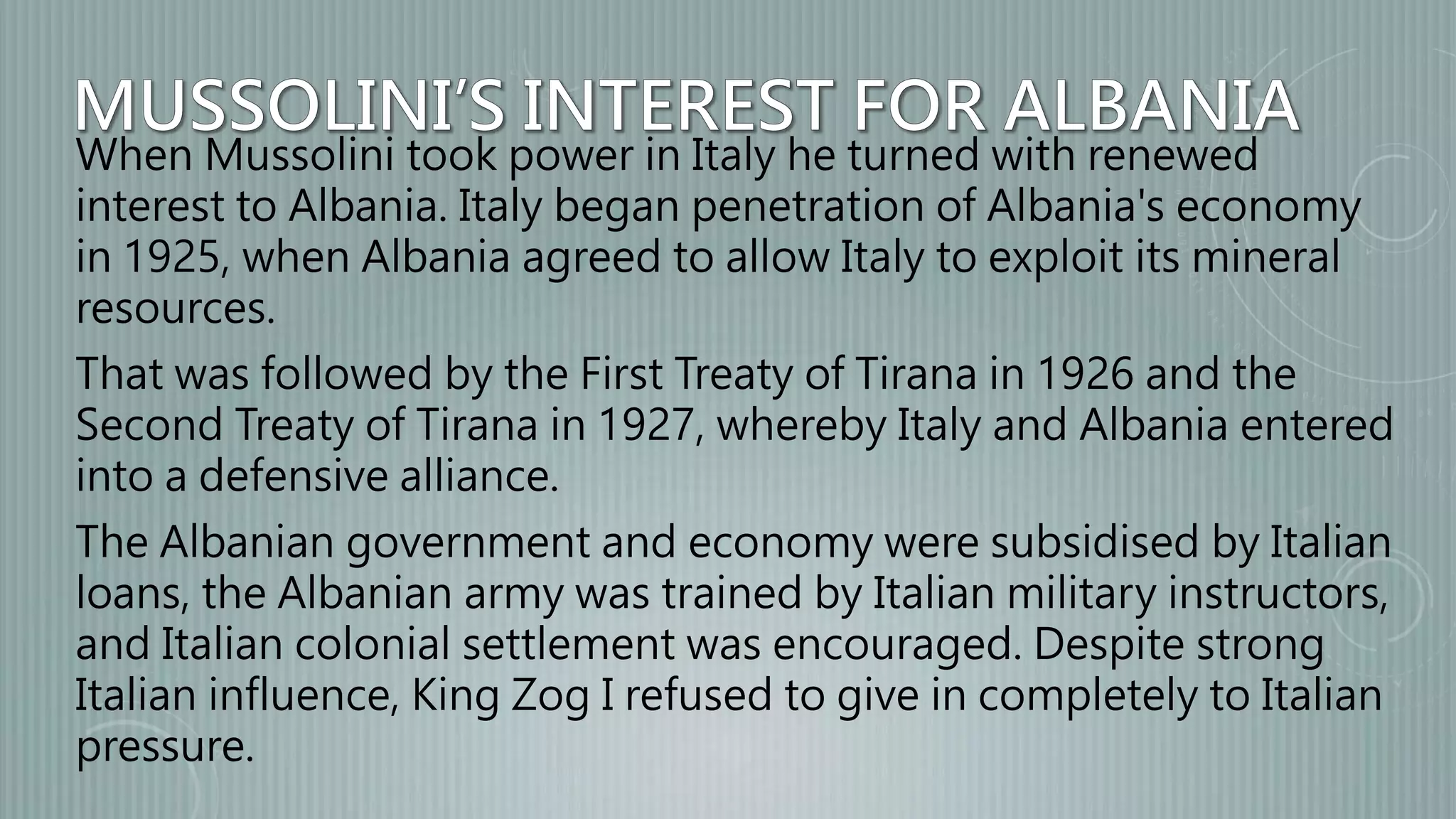 CAMBRIDGE AS HISTORY: THE ITALIAN INVASION OF ALBANIA 1939 | PPTX