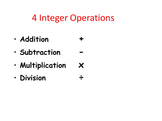 Ppt 7 integers | PPT