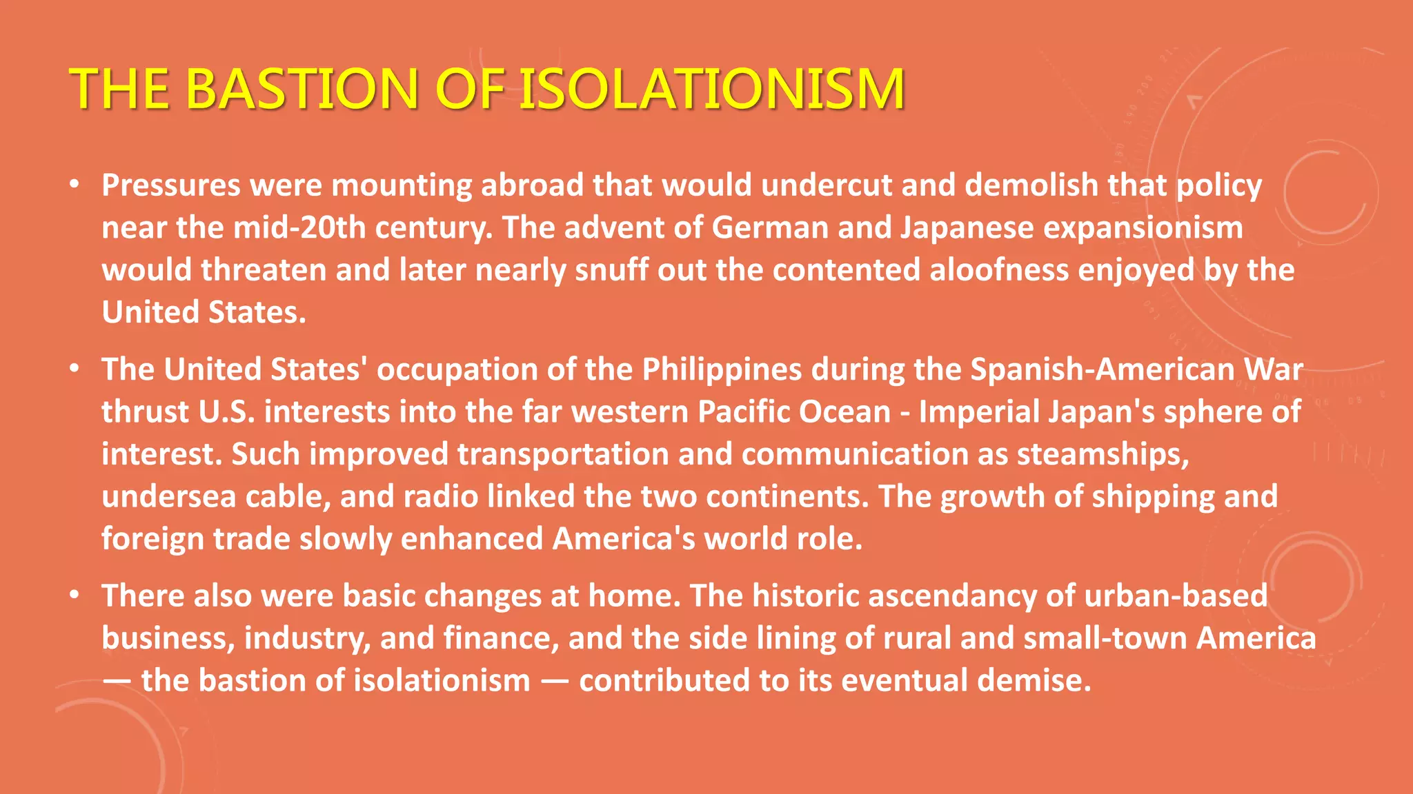 CAMBRIDGE AS HISTORY: USA AND ISOLATIONISM | PPTX | Political Issues ...