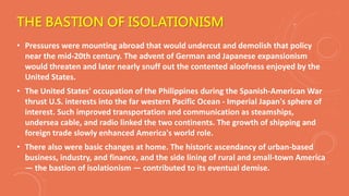 CAMBRIDGE AS HISTORY: USA AND ISOLATIONISM | PPTX