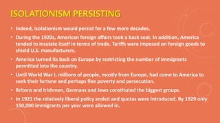 CAMBRIDGE AS HISTORY: USA AND ISOLATIONISM | PPT