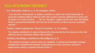 CAMBRIDGE AS HISTORY: USA AND ISOLATIONISM | PPT