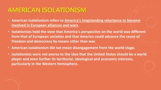 CAMBRIDGE AS HISTORY: USA AND ISOLATIONISM | PPT