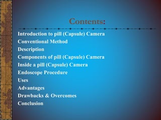 BIOMEDICAL INSTRUMENTATION PILL CAMERA | PPT | Digestive Disorders ...
