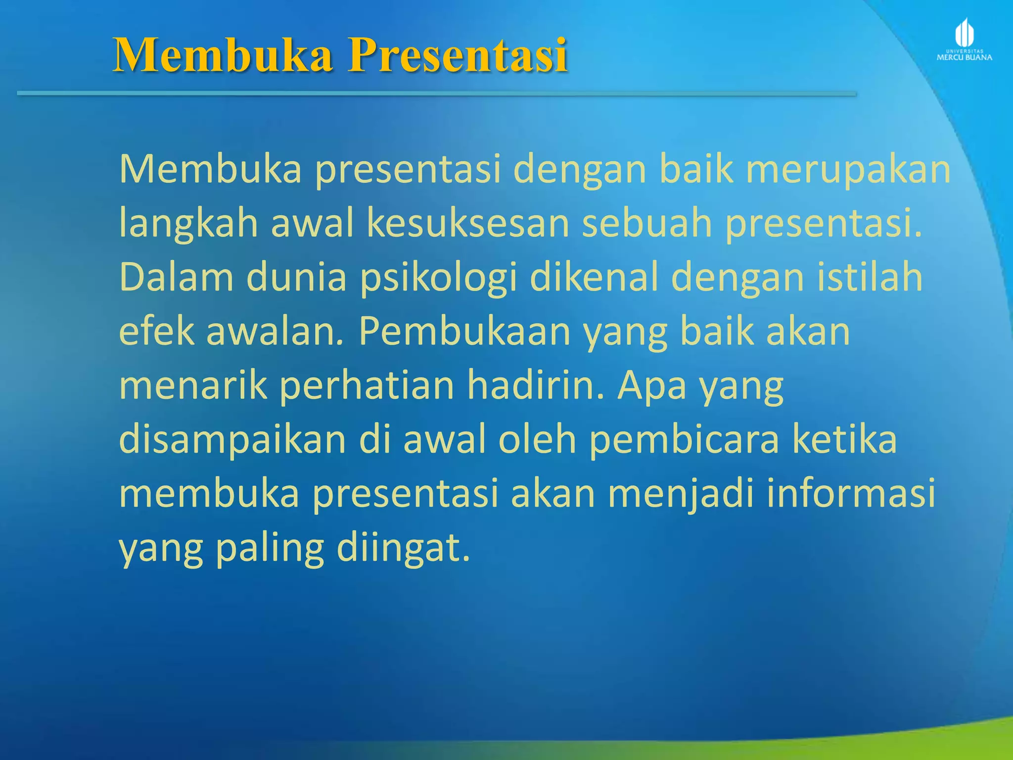 teknik presentasi | PPT
