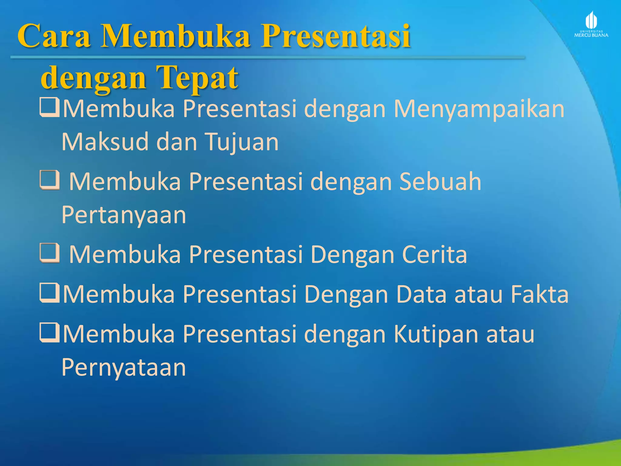 teknik presentasi | PPT