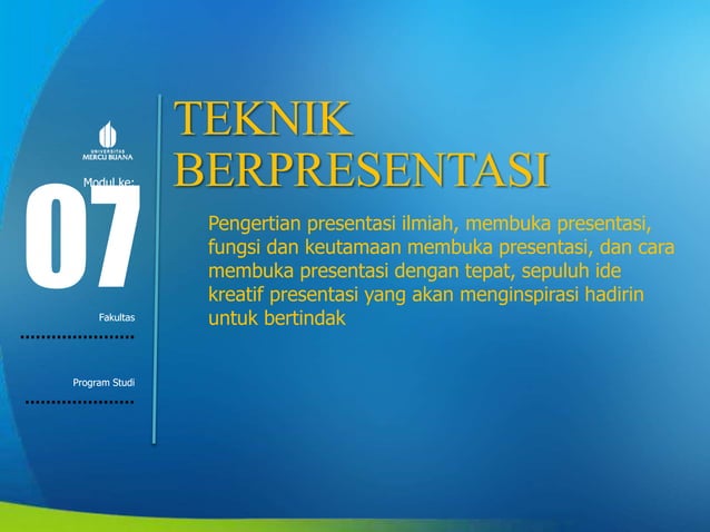 teknik presentasi | PPT