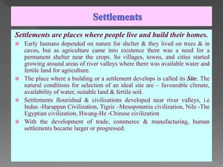 Ppt 7th human environment settlement | PPTX