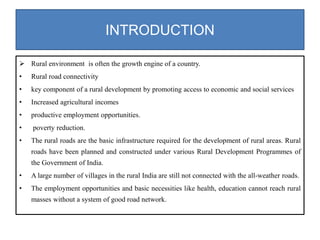 Roadway element design for the Rural area in India. | PPTX
