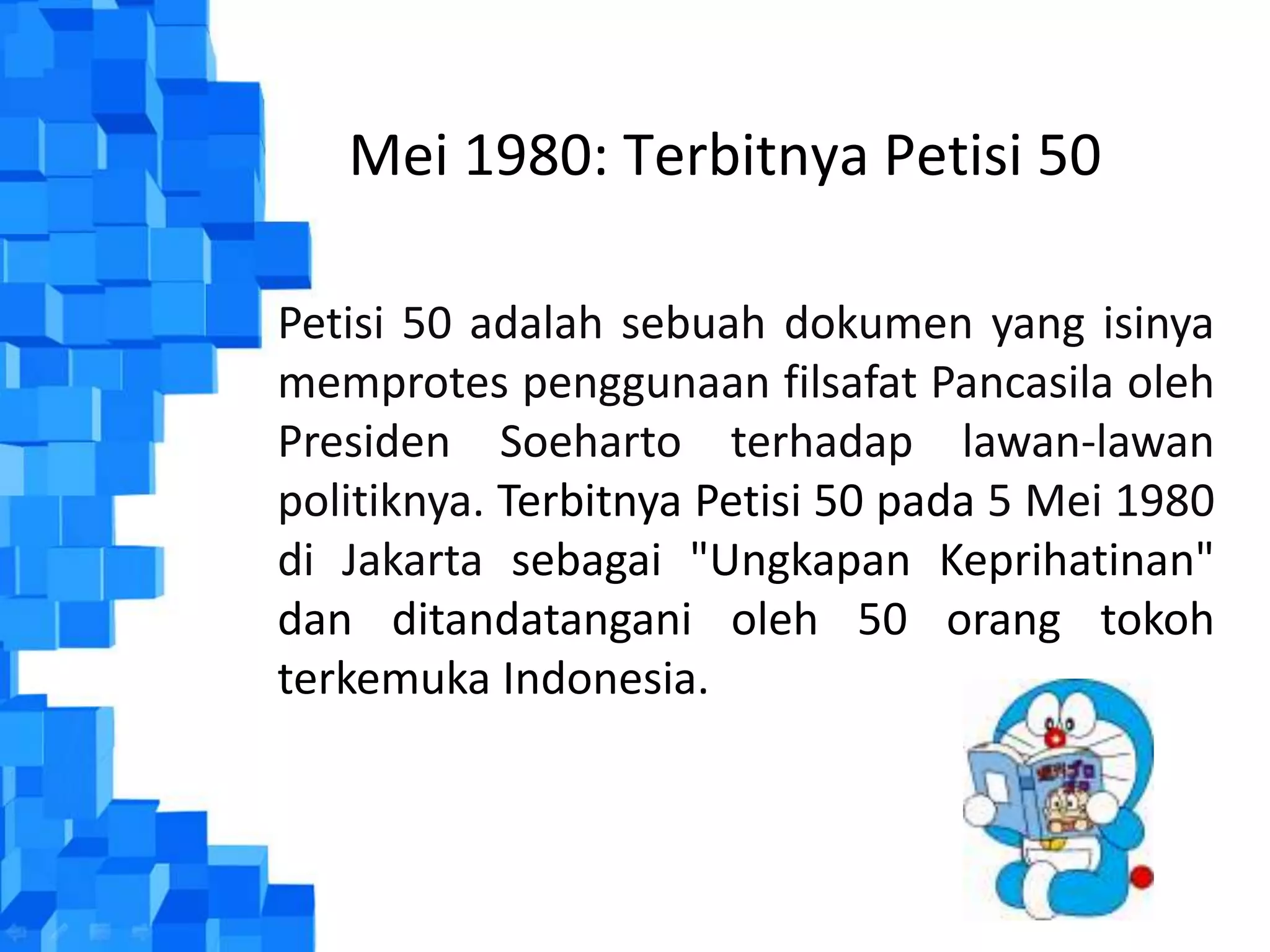 Peristiwa Bersejarah Di Indonesia Tahun 1980-an | PPTX