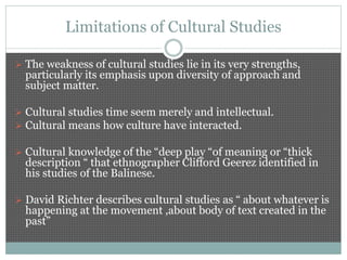 Paper : 8 : Cultural Studies | PPT