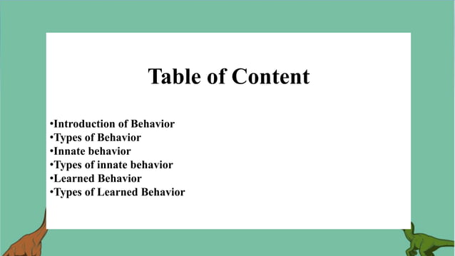 animal behaviours and its types with examples | PPTX