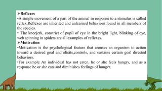 animal behaviours and its types with examples | PPTX