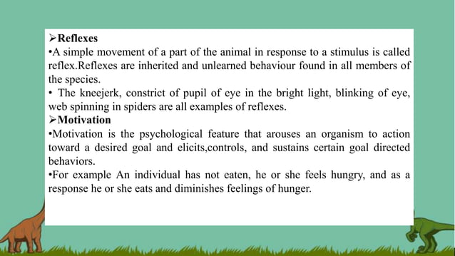 animal behaviours and its types with examples | PPTX