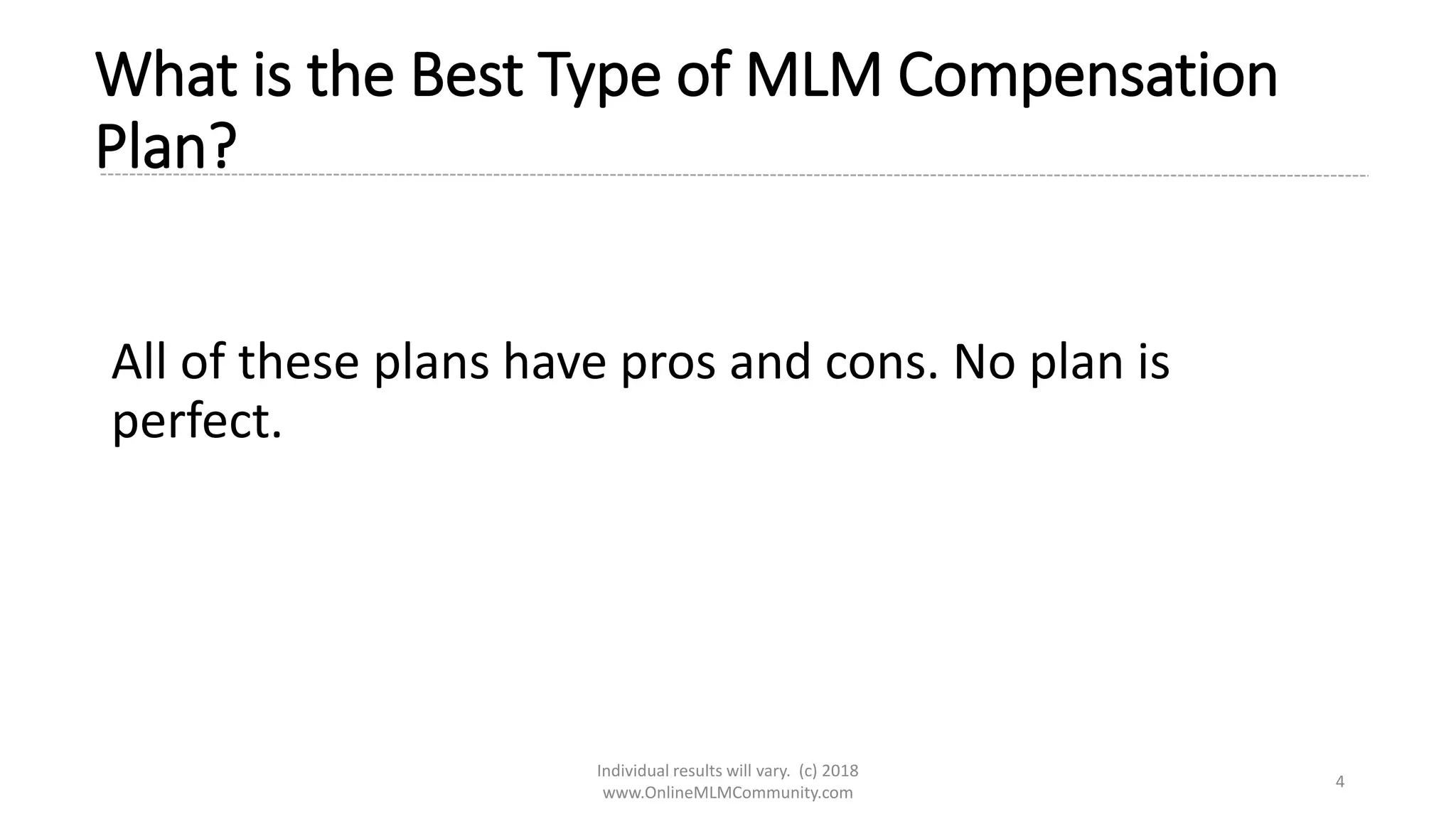 What is the Best Type of MLM Compensation Plan? | PPT