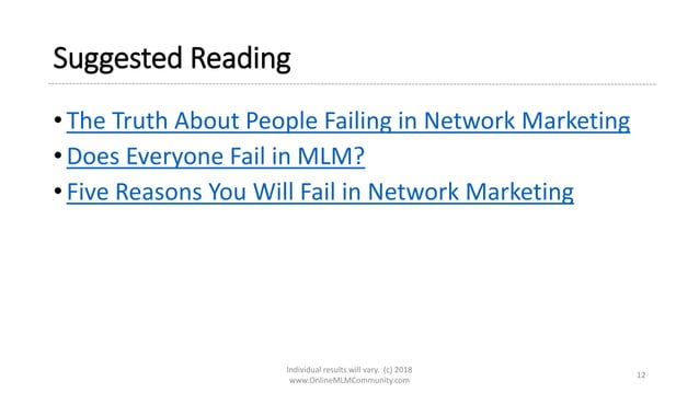 Doesn't Everyone Fail in Network Marketing? | PPT