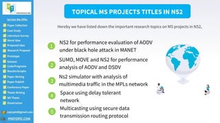 MS Projects in NS2 | PPT