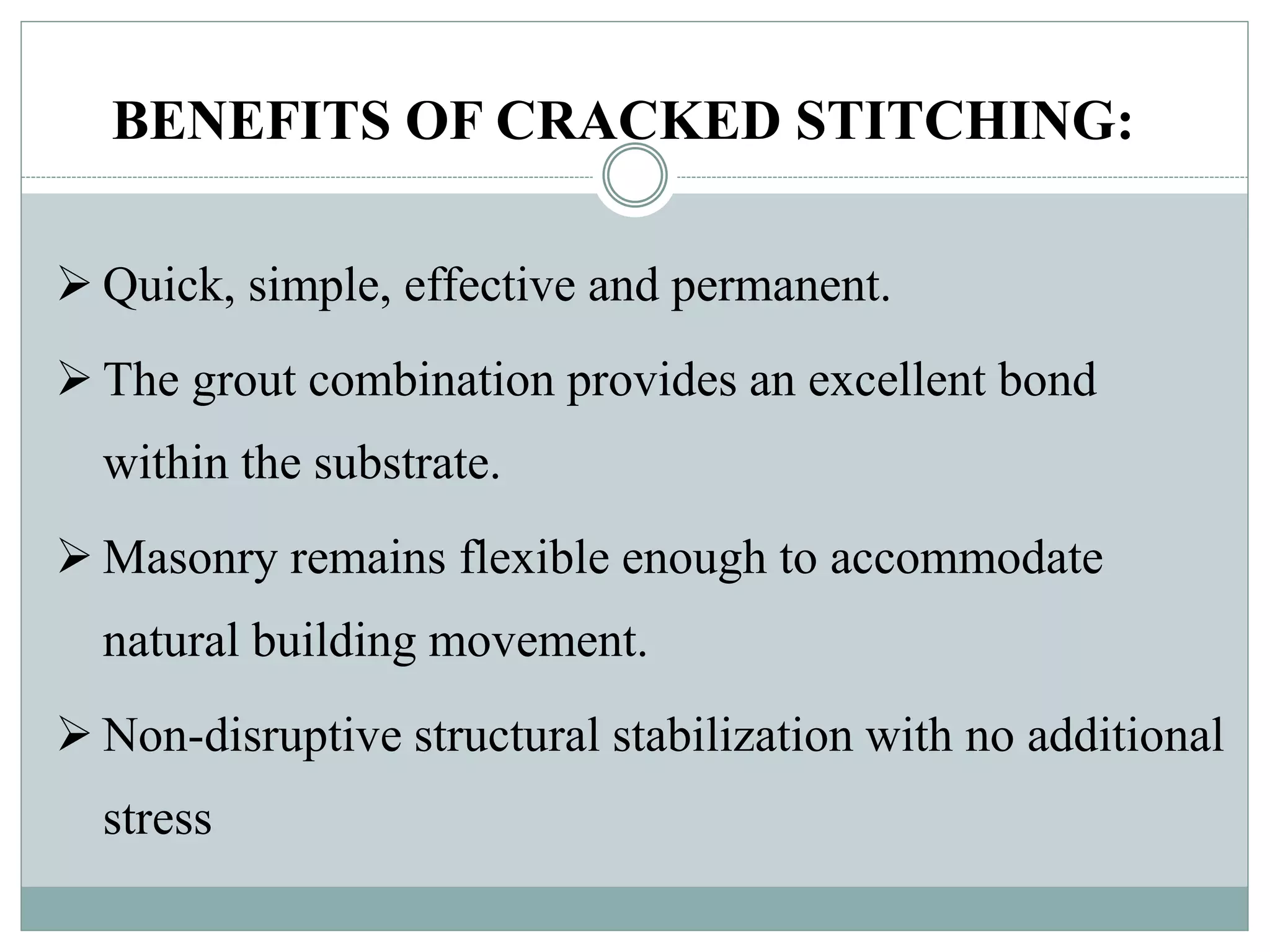 REPAIRING WORKS FOR CRACKS | PPTX