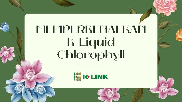 TERBAIK, Call 0812-8020-6147, Manfaat Klorofil K-Link Winata70 | PPT