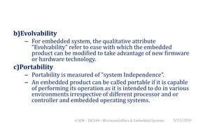 Quality attributes of Embedded Systems | PPT
