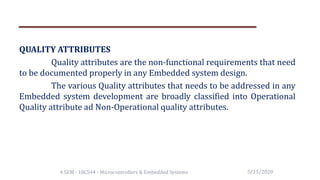 Quality attributes of Embedded Systems | PPT