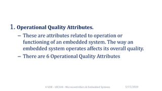 Quality attributes of Embedded Systems | PPT