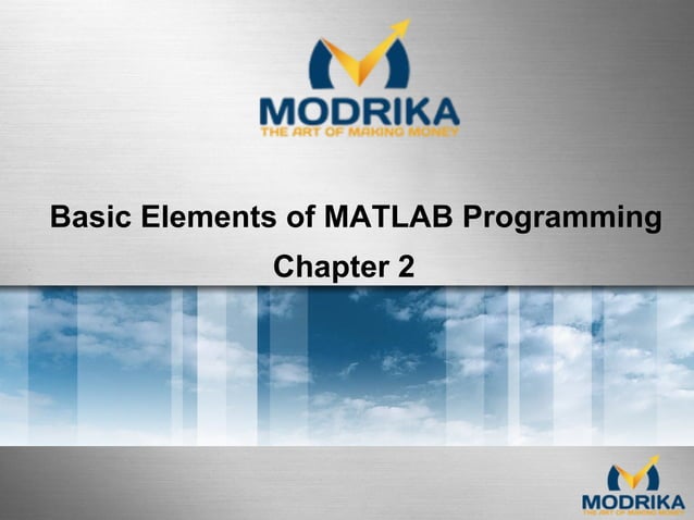 Introduction to Matlab for finance-Modrika | PPT