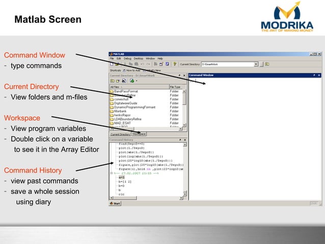 Introduction to Matlab for finance-Modrika | PPT