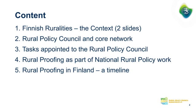 OECD Rural Principles series: Taking an integrated approach to Rural ...