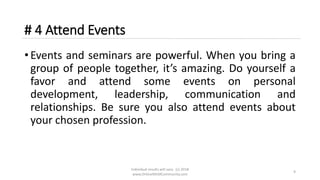 Six Ways to Work On Your Personal Development | PPTX