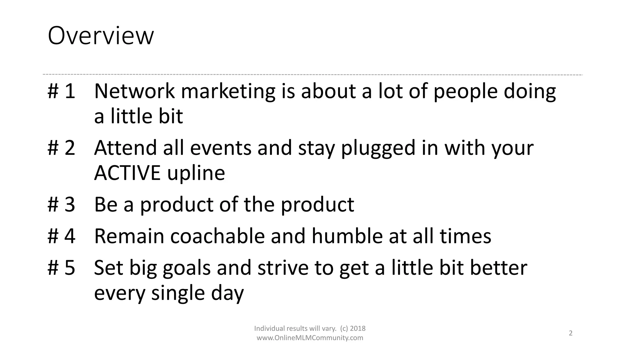 8 MLM Secrets to Grow Your Business This Year | PPT