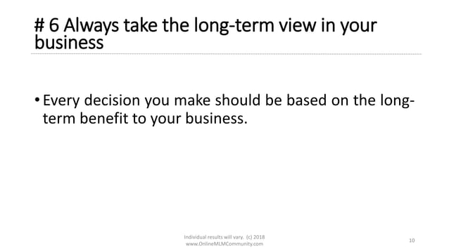 10 Things Every MLM Rep Should Know | PPTX