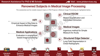 PhD Projects in Medical Image Processing Research Assistance | PPT
