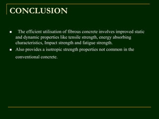 FIBER REINFORCED CONCRETE | PPTX | Construction Industry | Industries