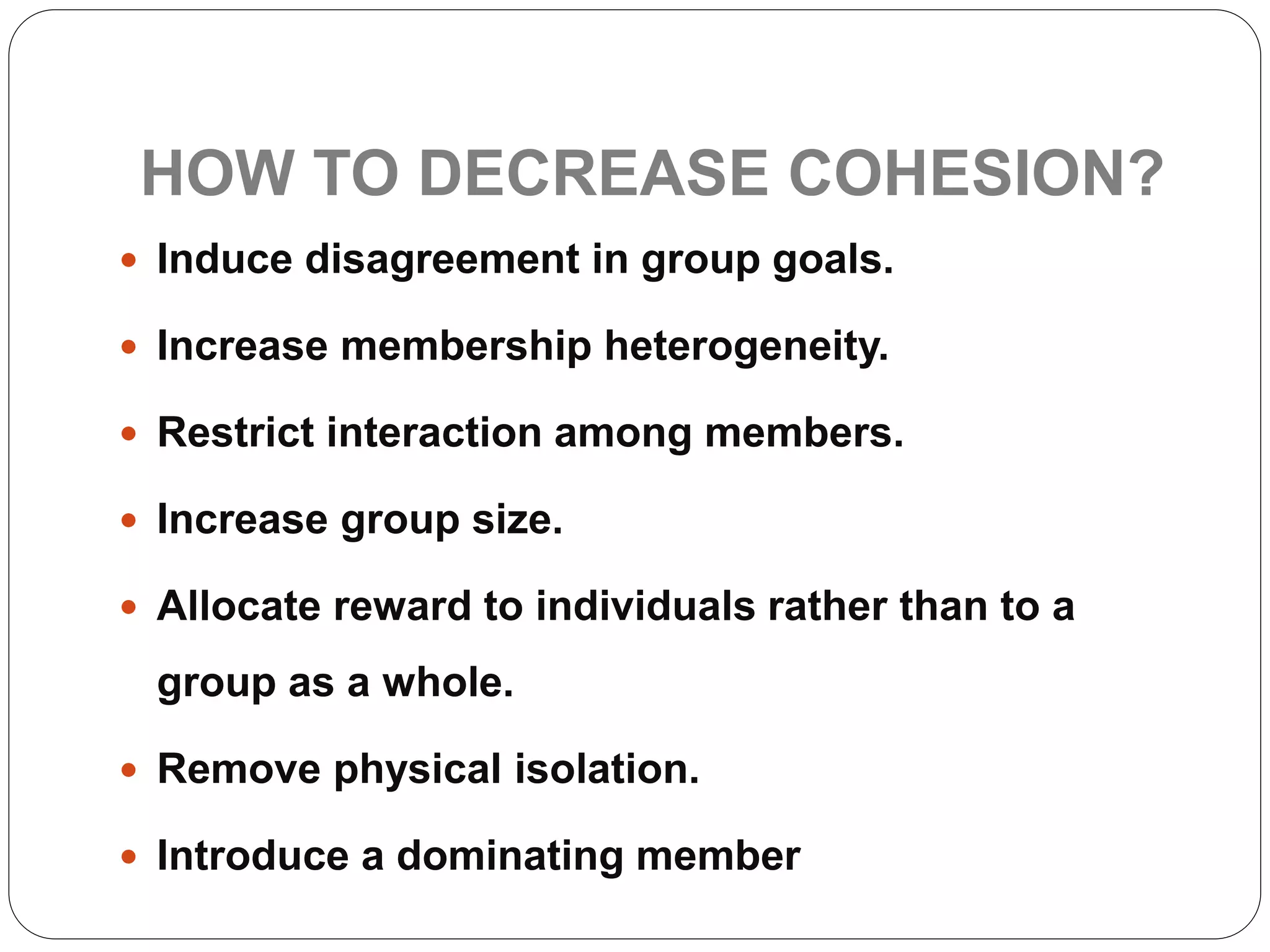 group cohesiveness | PPTX