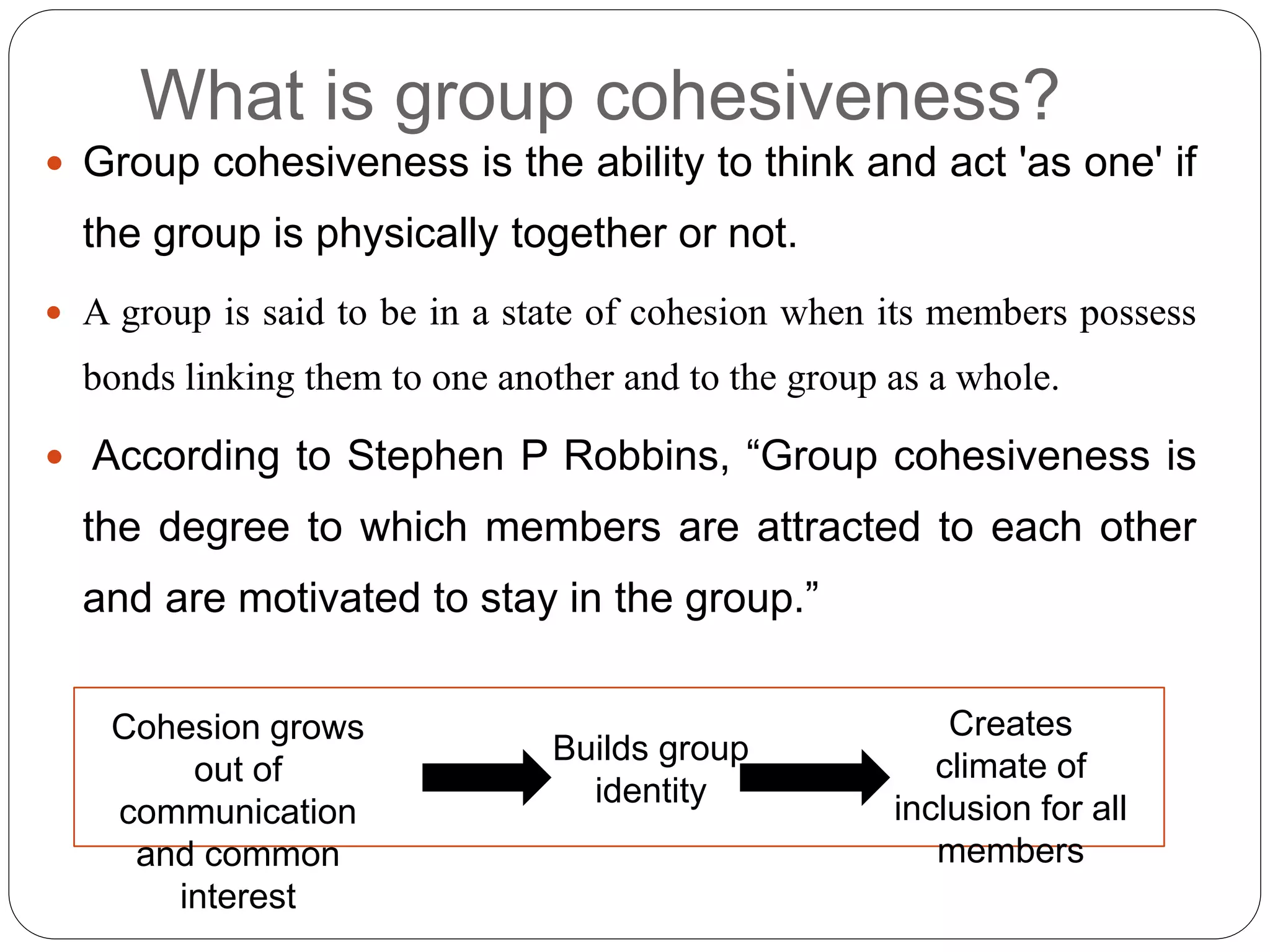 group cohesiveness | PPTX