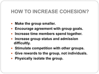 group cohesiveness | PPTX