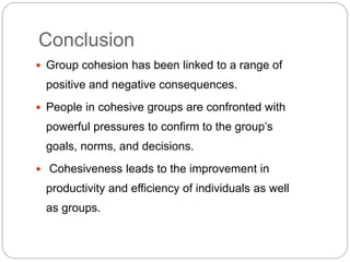 group cohesiveness | PPTX