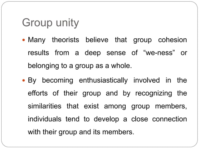 group cohesiveness | PPTX