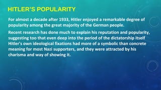 CAMBRIDGE A2 HISTORY: HITLER'S REPUTATION AND POPULARITY | PPT