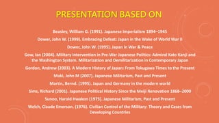 CAMBRIDGE AS HISTORY: JAPAN MILITARISM | PPTX