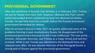 CAMBRIDGE A2 HISTORY: LEON TROTSKY | PPT