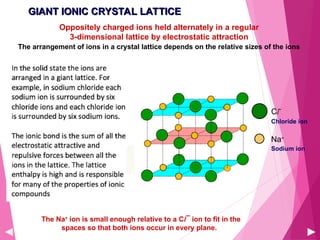 The Ionic Model and formation of ionic compounds | PPT