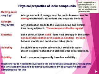 The Ionic Model and formation of ionic compounds | PPT