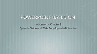 CAMBRIDGE AS HISTORY: SPANISH CIVIL WAR | PPTX